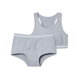 Tchibo - Seamless-Bustier und -Panty - Gr. 170/176 - grau