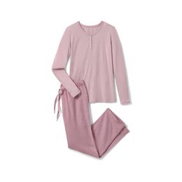 Tchibo - Flanell-Pyjama - Damen - Gr. L - ros&eacute;