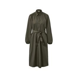 Tchibo - Popeline-Kleid mit Bindeg&uuml;rtel - Damen - Gr. 48 - olivgr&uuml;n