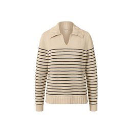 Tchibo - Strickpullover mit Polokragen - Damen - Gr. M - dunkelblau/gestreift