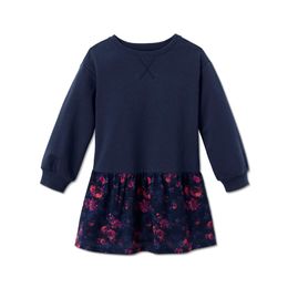 Tchibo - Sweatkleid - M&auml;dchen - Gr. 122/128 - dunkelblau/gebl&uuml;mt
