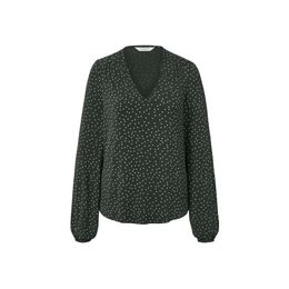 Tchibo - Gepunktetes Blusenshirt - Damen - Gr. L - dunkelgr&uuml;n/gepunktet