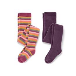Tchibo - 2 Kinder-Thermostrumpfhosen - Baby - Gr. 50/56 - dunkellila
