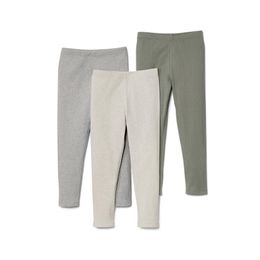 Tchibo - 3 Rippleggings - Baby - Gr. 86/92 - creme