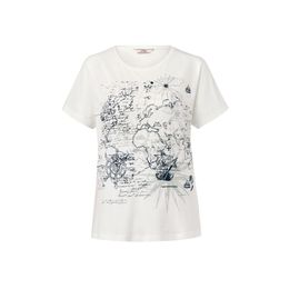 Tchibo - Shirt mit Rundhalsausschnitt - Damen - Gr. M - dunkelblau/print