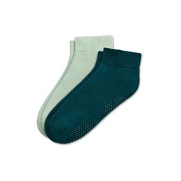Tchibo - 2 Paar Yogasocken - Damen - Gr. 39-42 - smaragdgr&uuml;n