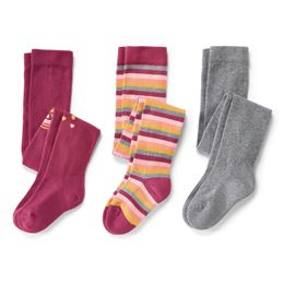 Tchibo - 3 Paar Kinder-Strumpfhosen - Kinder - Gr. 98/104 - grau
