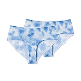 Tchibo - 2 Mini-Slips mit Batik-Print - Damen - Gr. XL - wei&szlig;