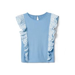 Tchibo - Shirt aus Bio-Baumwolle - M&auml;dchen - Gr. 134/140 - wei&szlig;/kariert