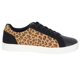 Brave Soul - Leo-Muster Sneaker f&uuml;r Herren (Schwarz/Leopard)