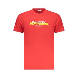 Rotes T-shirt Mit Ice Iceberg Beachwear-logo