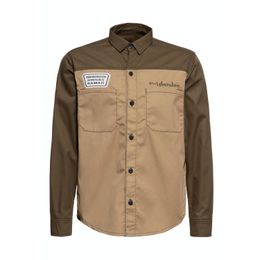 King Kerosin Herren Workwear Hemd The Islander braun