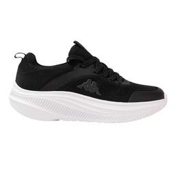 Kappa - "Prati" Sneaker f&uuml;r Herren, Jerseyware, Plattform-Absatz (Schwarz/Wei&szlig;)