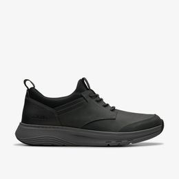 Clarks Motion Trek EZ Schwarze Leder-Sneaker