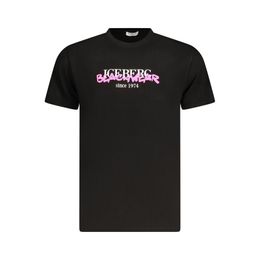 Schwarzes T-shirt Mit Ice Iceberg Beachwear Logo