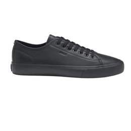 BOSS - Profil Sneaker f&uuml;r Herren, Leder, niedrig geschnitten (Schwarz)