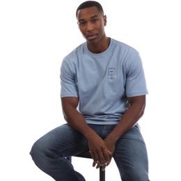 BOSS - T-Shirt f&uuml;r Herren, Rundhalsausschnitt, Baumwolle (Blau)
