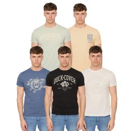 Duck and Cover - "Haltecks" T-Shirt f&uuml;r Herren (5er-Pack) (Bunt)