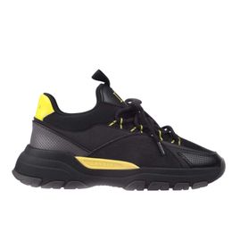 Lavair - "Creator Evo" Sneaker f&uuml;r Herren, Wildleder (Schwarz/Gelb)