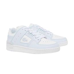 Lacoste - "Court Cage" Sneaker f&uuml;r Damen, Leder (Blau/Wei&szlig;)