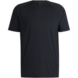 BOSS - T-Shirt f&uuml;r Herren, Rundhalsausschnitt, Raglan&auml;rmel (Schwarz)