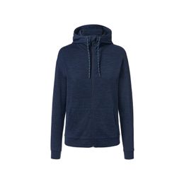 Tchibo - Kapuzenjacke mit Wolle - Damen - Gr. XS - blau