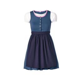 Tchibo - Stretch-Dirndl - M&auml;dchen - Gr. 146/152 - dunkelblau/print