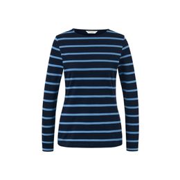 Tchibo - Gestreiftes Langarmshirt - Damen - Gr. M - dunkelblau/gestreift