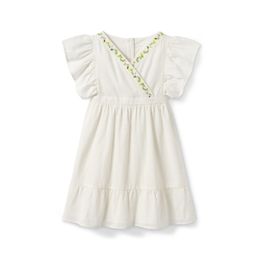 Tchibo - Webkleid - M&auml;dchen - Gr. 122/128 - wei&szlig;