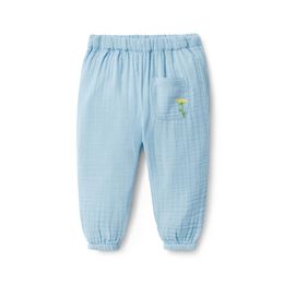 Tchibo - Schlupfwebhose aus Bio-Baumwolle - Baby - Gr. 50/56 - blau