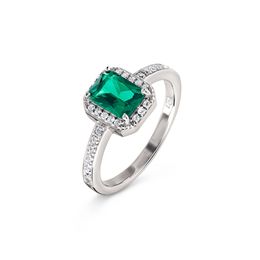 Tchibo - Ring 925 Silber &raquo;Royal Green&laquo; - Damen - Gr. 18 - silber