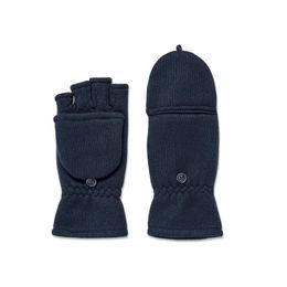 Tchibo - Kinder-Strickfleece-Klappf&auml;ustlinge - Kinder - Gr. 110-128 - dunkelblau