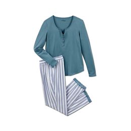 Tchibo - Pyjama - Damen - Gr. S - lila/gestreift