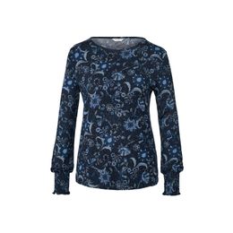 Tchibo - Bedrucktes Blusenshirt - Damen - Gr. M - dunkelblau/print