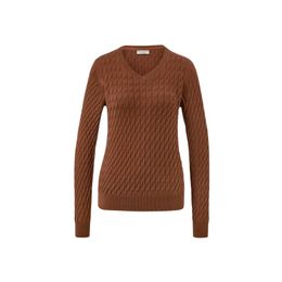 Tchibo - Zopfstrickpullover - Damen - Gr. M - cognac