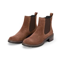 Tchibo - Veloursleder-Boots - Damen - Gr. 39 - braun