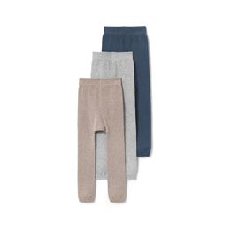 Tchibo - 3 Kinder-Strickleggings - Baby - Gr. 86/92 - blau