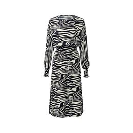 Tchibo - Midi-Kleid im Zebra-Dessin - Damen - Gr. 44 - schwarz/print
