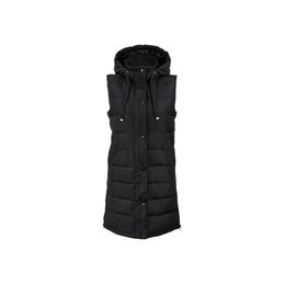 Tchibo - Lange Steppweste mit Kapuze - Damen - Gr. 38 - schwarz