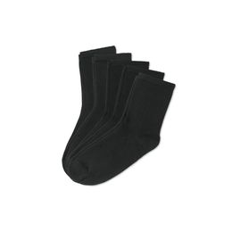 Tchibo - 5 Paar Socken - Damen - Gr. 35-38 - schwarz