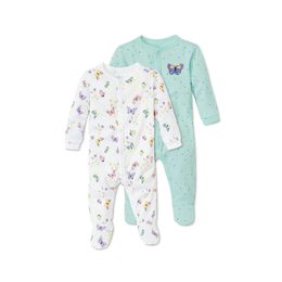Tchibo - 2 Pyjamas - Baby - Gr. 86/92 - wei&szlig;/gepunktet
