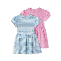 Tchibo - 2 Baumwoll-Kleider - Baby - Gr. 62/68 - hellblau