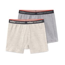 Tchibo - 2 Slipboxer mit Wolle - Herren - Gr. M/5 - hellgrau