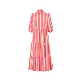 Tchibo - Gestreiftes Webkleid - Damen - Gr. 34 - orange/gestreift