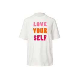Tchibo - T-Shirt mit Statement-Print - Damen - Gr. XS - creme/print
