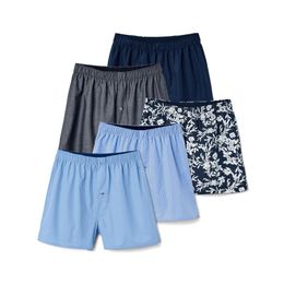 Tchibo - 5 Web-Boxershorts - Herren - Gr. L/6 - hellblau/gestreift