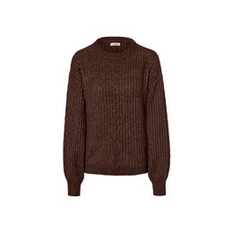 Tchibo - Strickpullover mit Zopfmuster - Damen - Gr. L - braun
