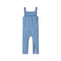 Tchibo - Jersey-Latzhose - Baby - Gr. 98/104 - wei&szlig;/gestreift