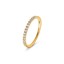 Tchibo - 375 Gold Ring &raquo;Eternity&laquo; Zirkonia - Damen - Gr. 19 - wei&szlig;