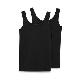 Tchibo - 2 Hemdchen - Damen - Gr. XL - schwarz